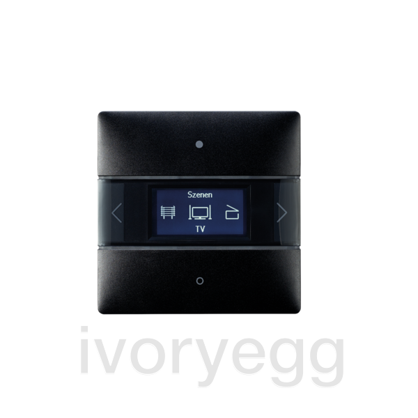 KNX Temp controller with screen and LED, black by THEBEN - Ivory Egg